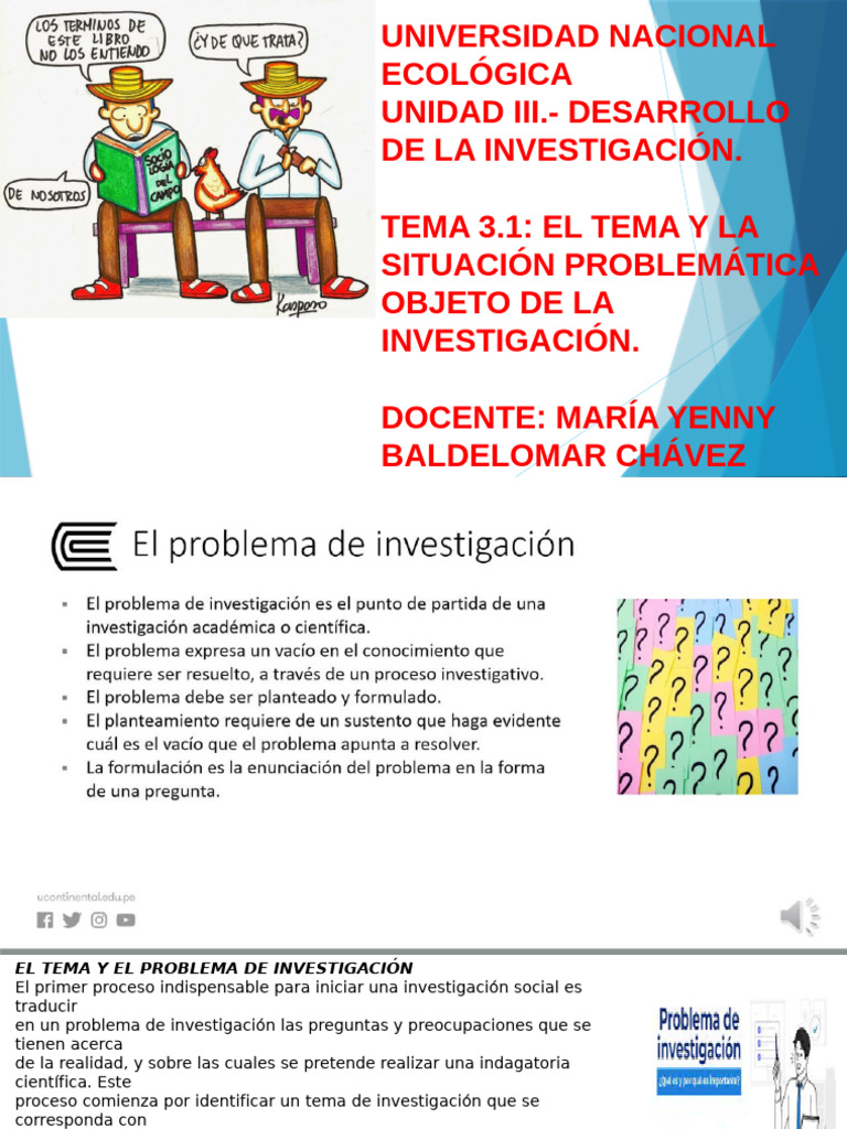 Unid.3 3.1 El Tema y La Prob. | PDF