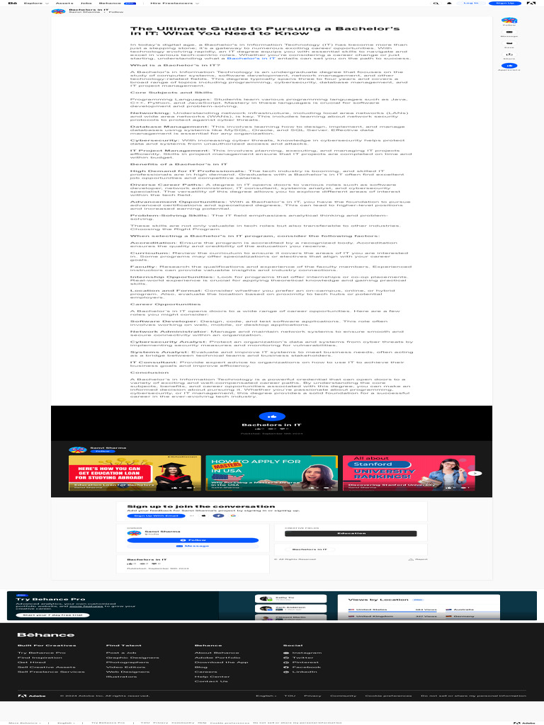 The Ultimate Guide To Pursuing A Bachelor's in IT: What You Need To Know | PDF | Computer ...