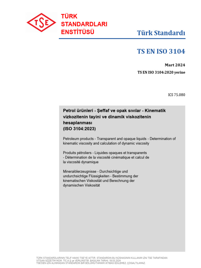 TS en Iso 3104 | PDF