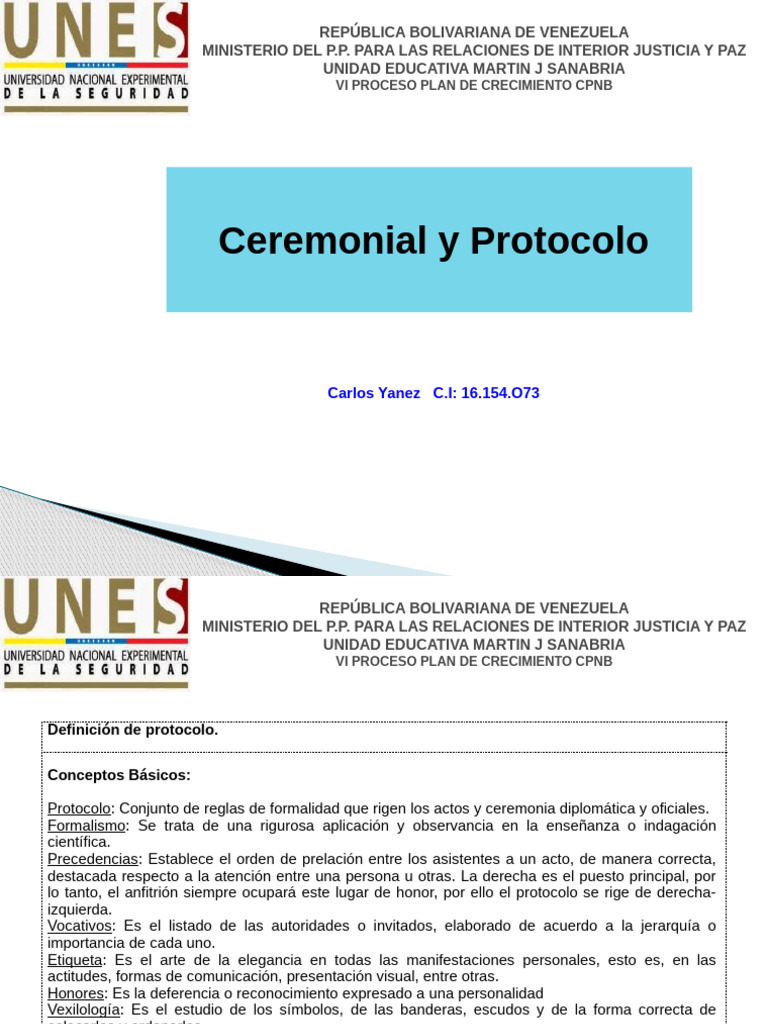 Ceremonial y Protocolo | PDF | Presupuesto | Estudios de idiomas extranjeros