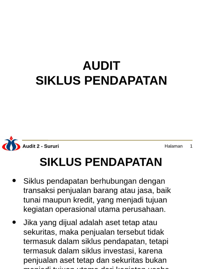 Bab 3 Audit Siklus Pendapatan | PDF
