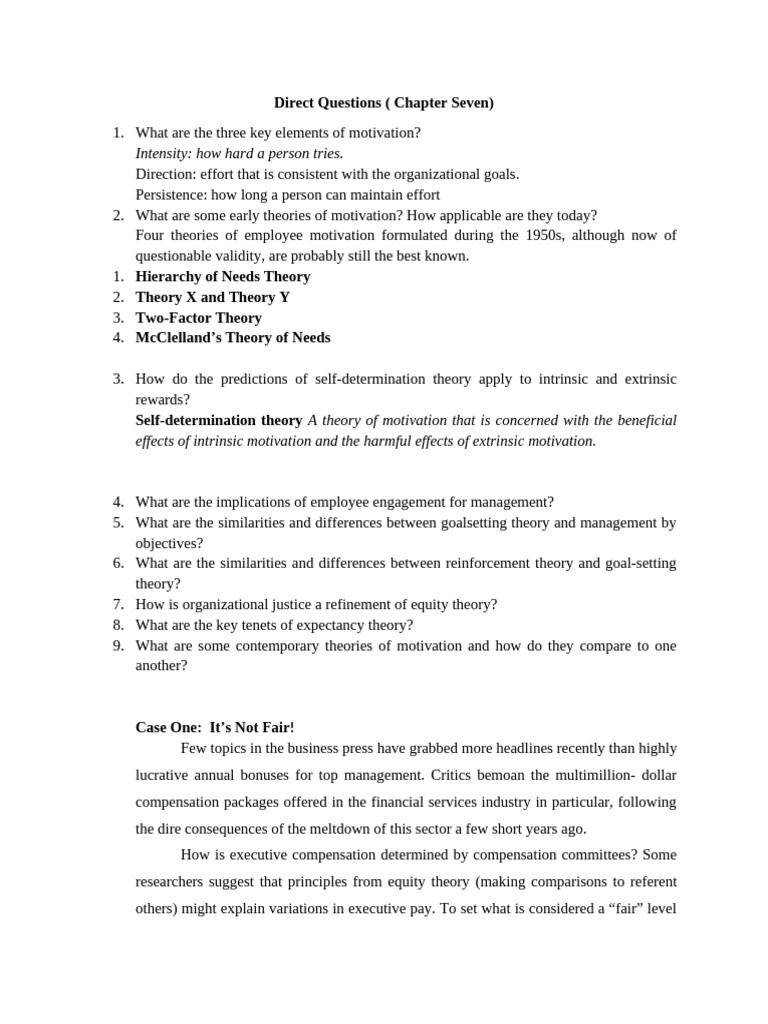 Cases and Direct Questions | PDF