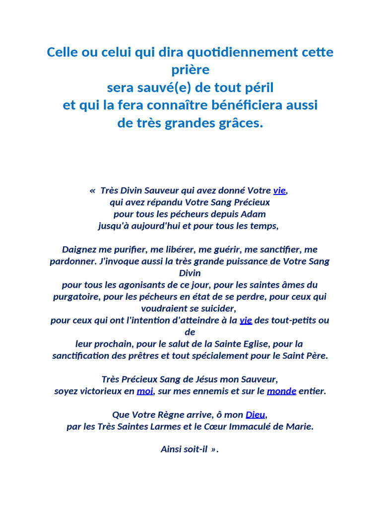 priere pour la grace | PDF