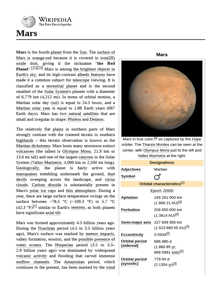 Mars | PDF