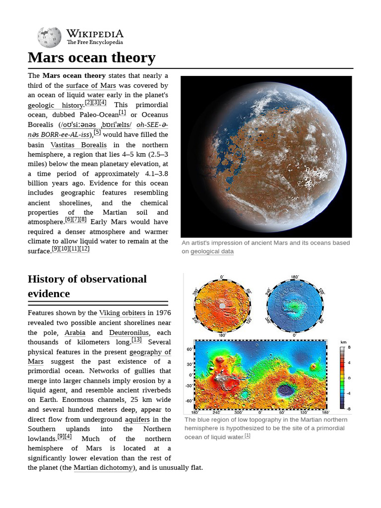 Mars Ocean Theory | PDF