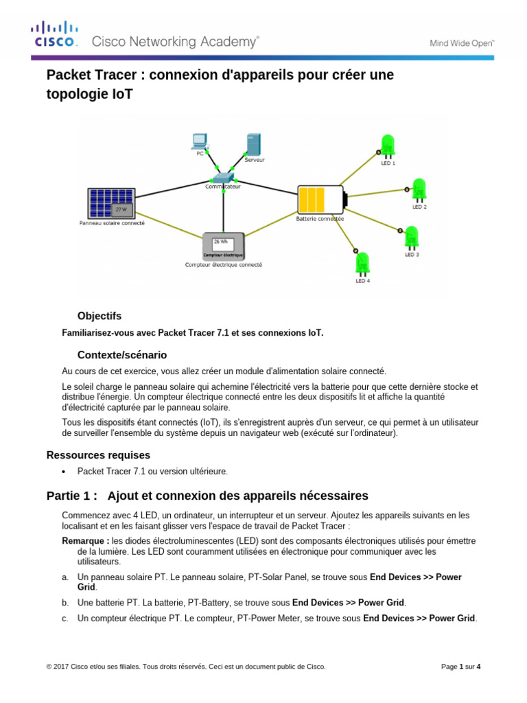 1.2.2.5 Packet Tracer - Connecting Devices To Build IoT | PDF