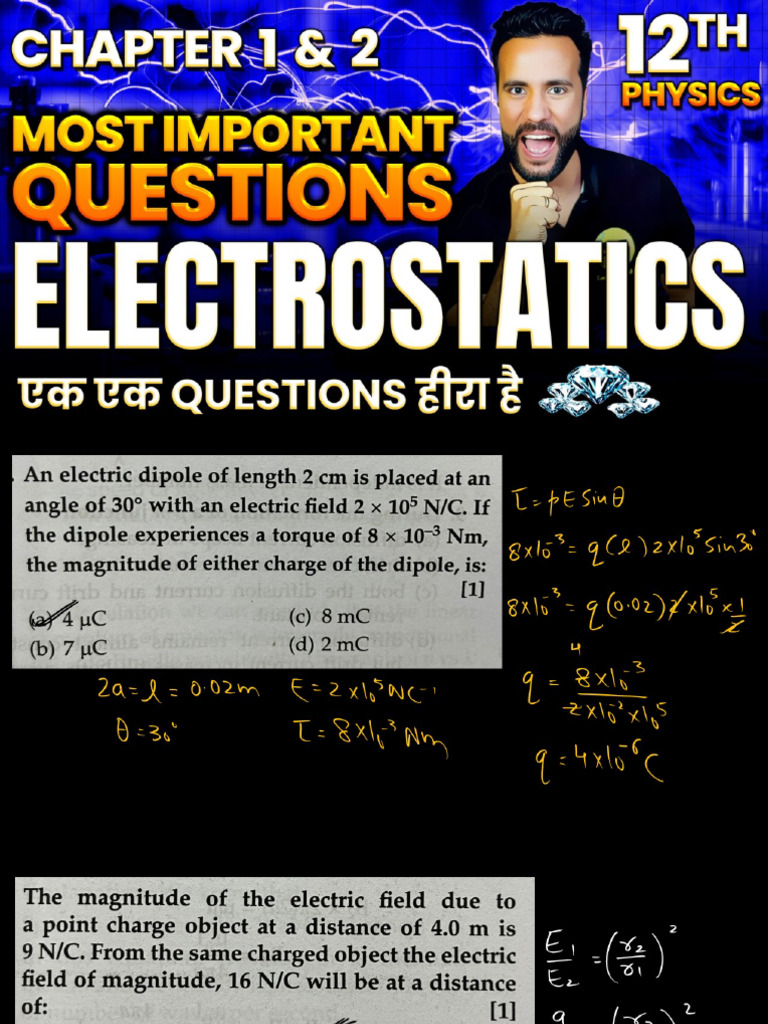 Electrostatics Ques | PDF