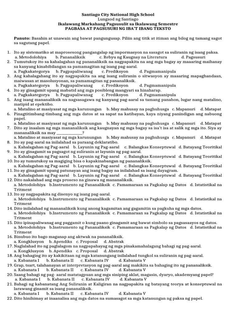 G11-Exam 20240416 | PDF