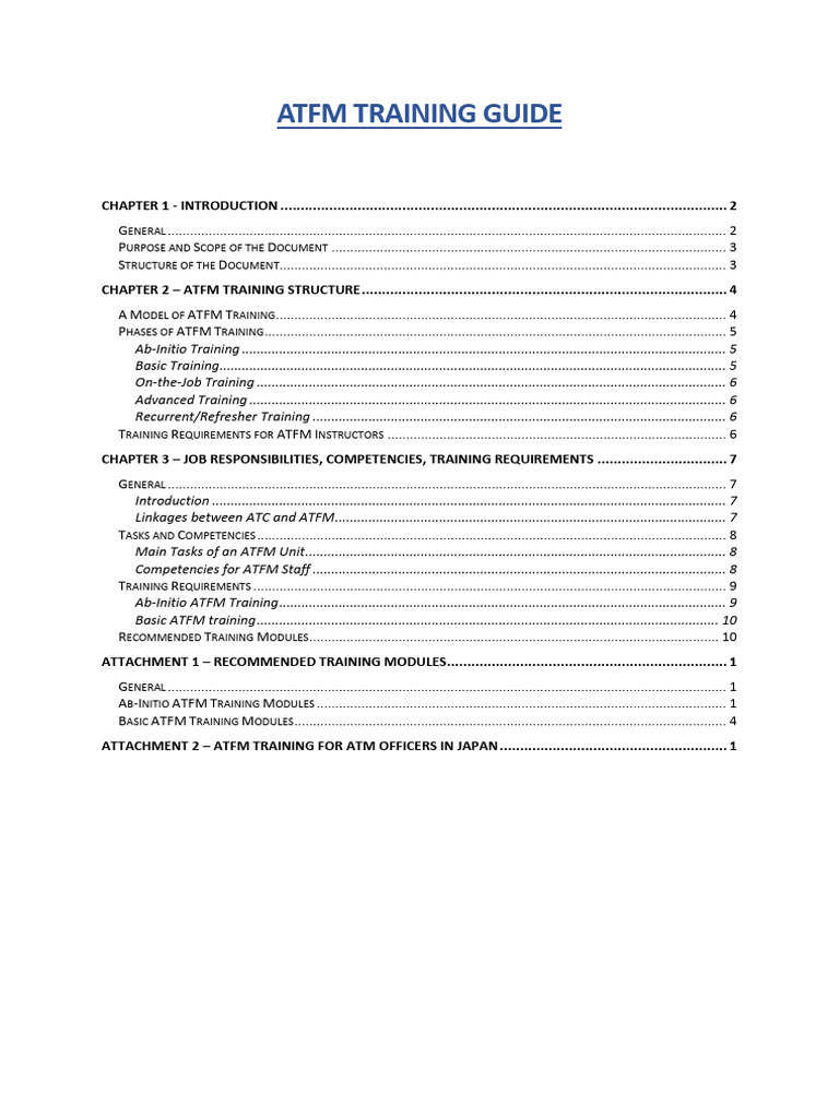ATFM Training Guide | PDF