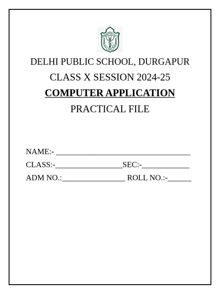 Class 10 Practical Assignment 2024-25 | PDF | Computers