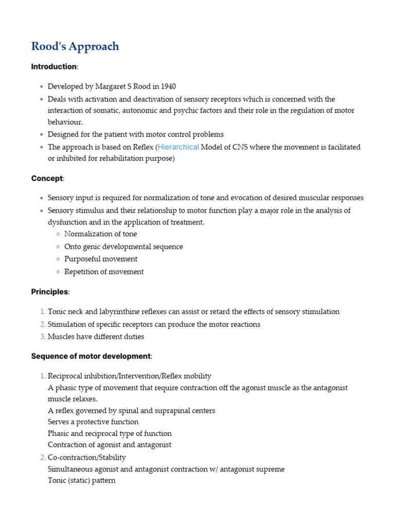 Rood's Approach | PDF