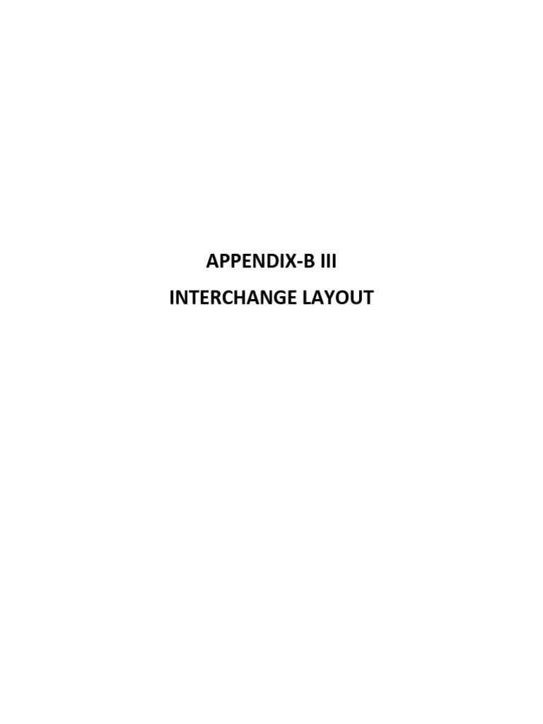 AP-pkg-2_Appendix B-III ( (Interchange Layout) | PDF