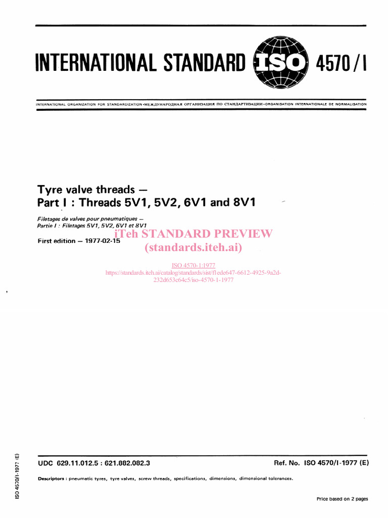 Iso 4570 1 1977 | PDF