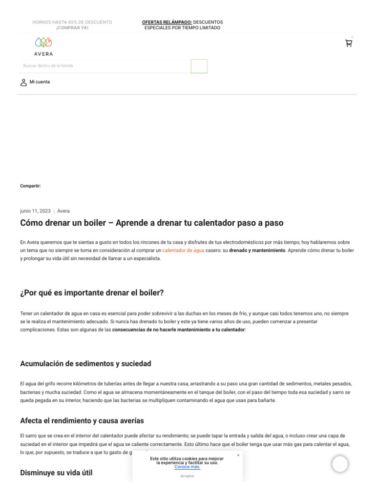 ¿Cómo drenar un boiler_ Tutorial Paso a Paso sin complicaciones — Avera ...
