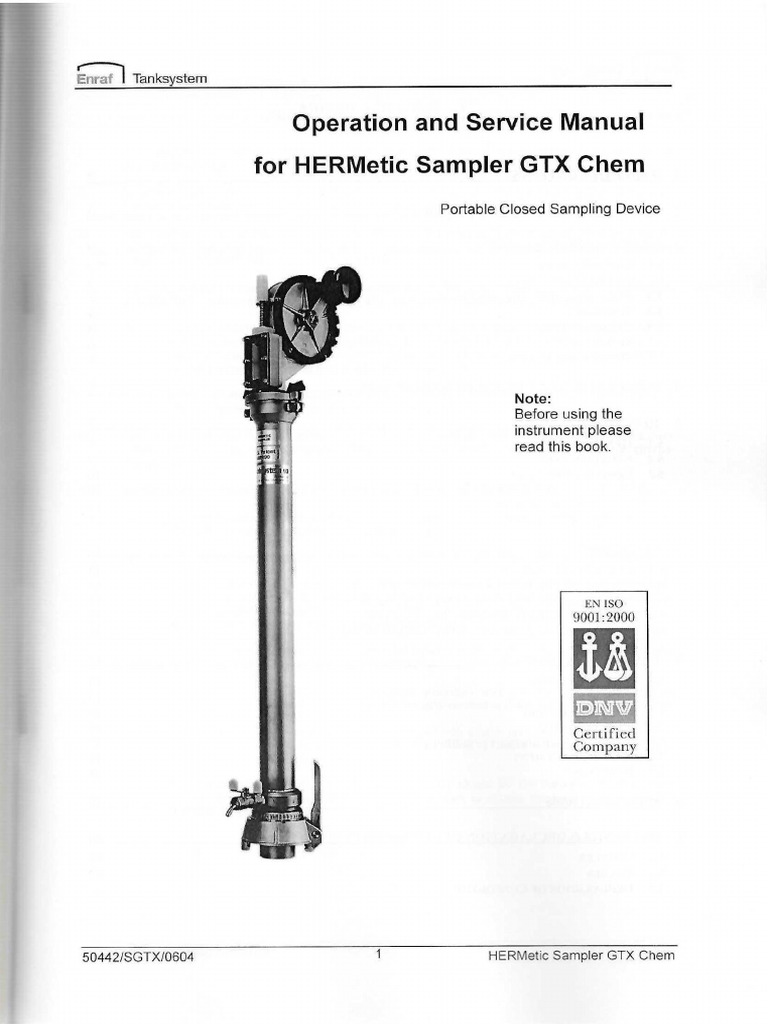 Hermetic Sampler GTX Chem | PDF