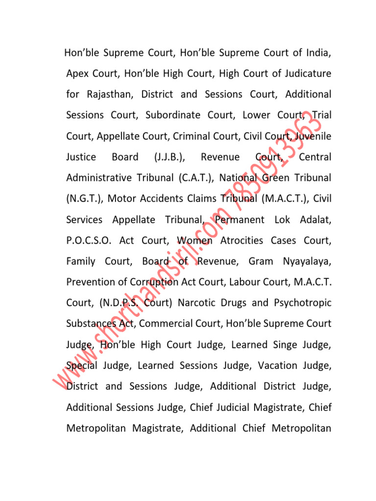 Legal Term For Court Exams | PDF