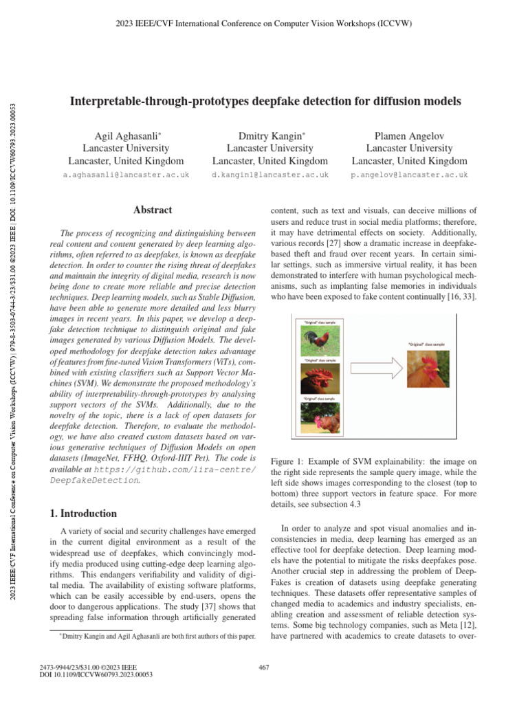 (2023) Interpretable-Through-Prototypes - Deepfake - Detection - For - Diffusion - Models | PDF