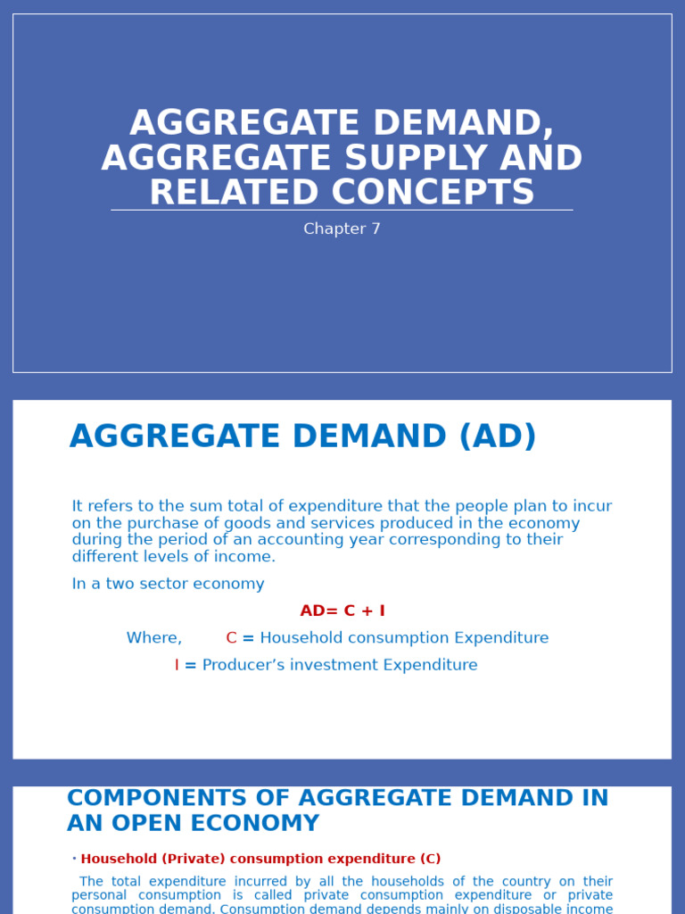 Aggregate Demand, Aggregate Supply and Related Concepts CH 7 | PDF | Consumption (Economics ...