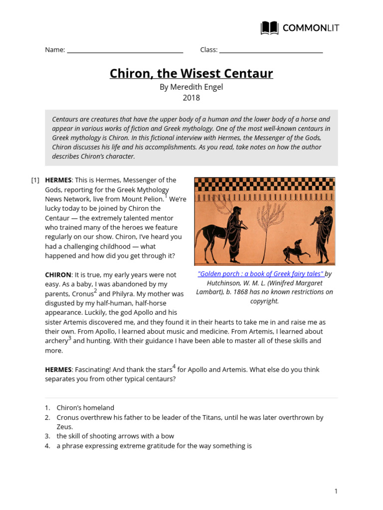Chiron The Wisest Centaur | PDF