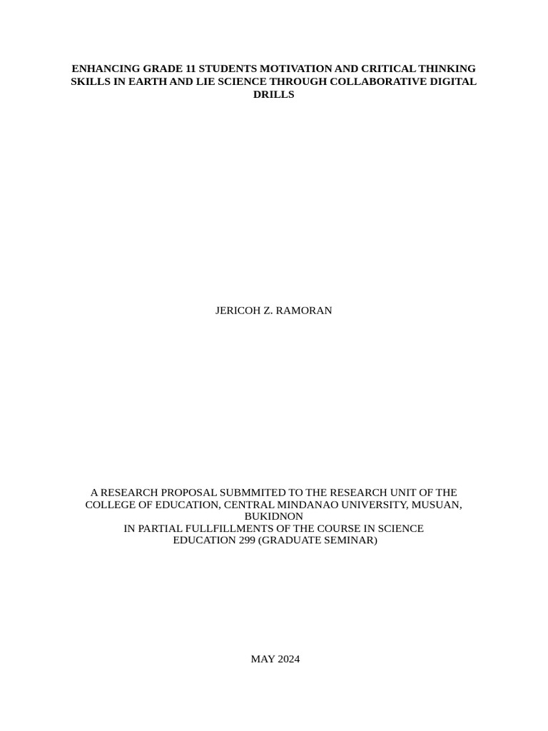 Thesis Proposal | PDF