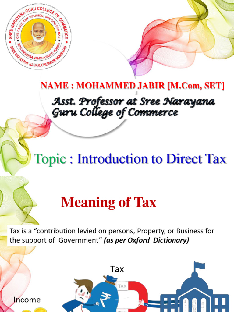 Introduction To Direct Tax | PDF