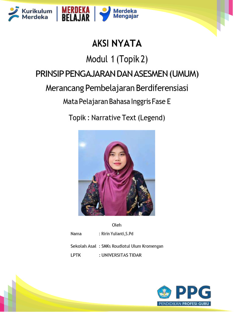 Aksi Nyata Pembelajaran Berdiferensiasi Upload | PDF