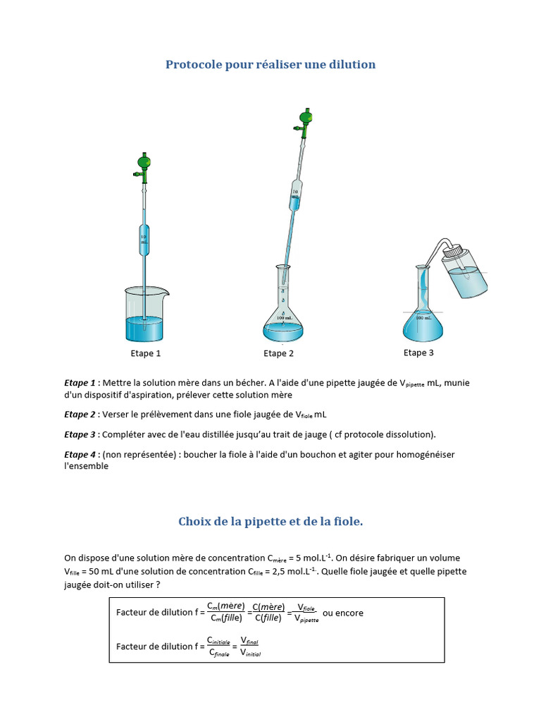 Protocole-Pour-Réaliser-Une-Dilution 2 | PDF