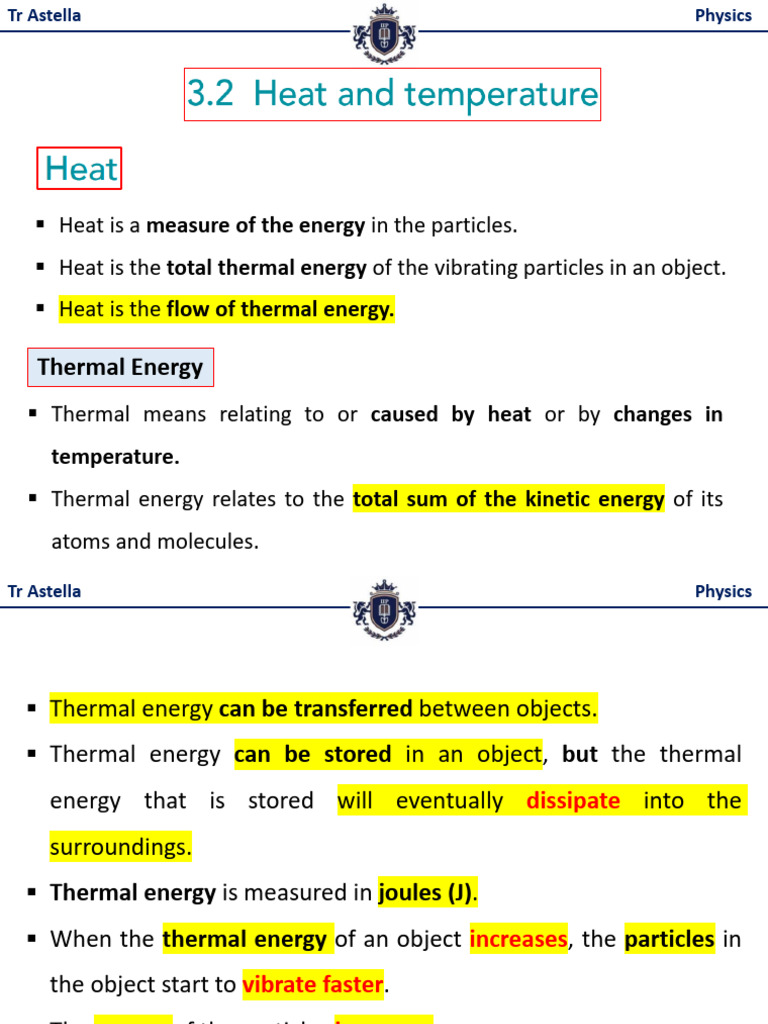 3.2 Heat and Temperature | PDF