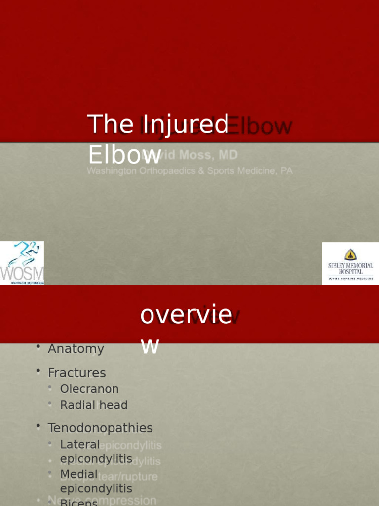 Elbow Injuries Pdf Elbow Anatomical Terms Of Motion