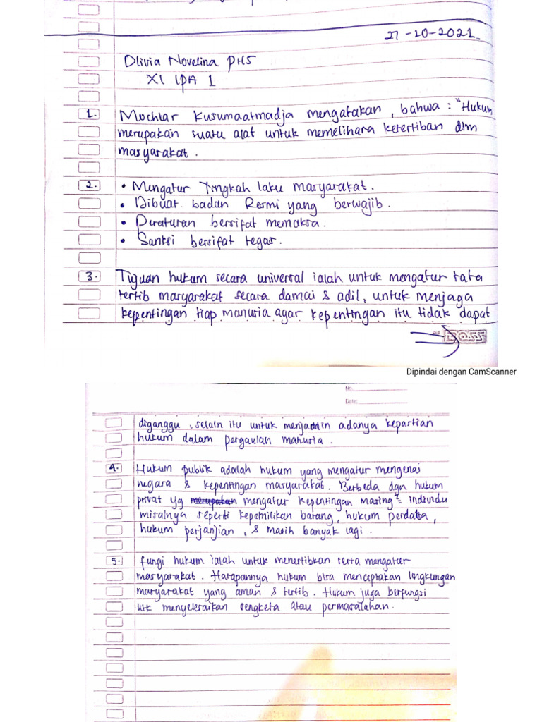 Olivia Novelina PHS - PKN XI IPA 1 | PDF