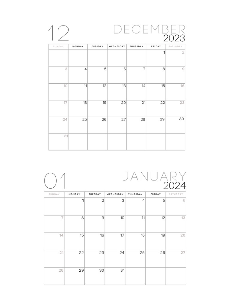 Black and White Minimalist Daily Planner | PDF