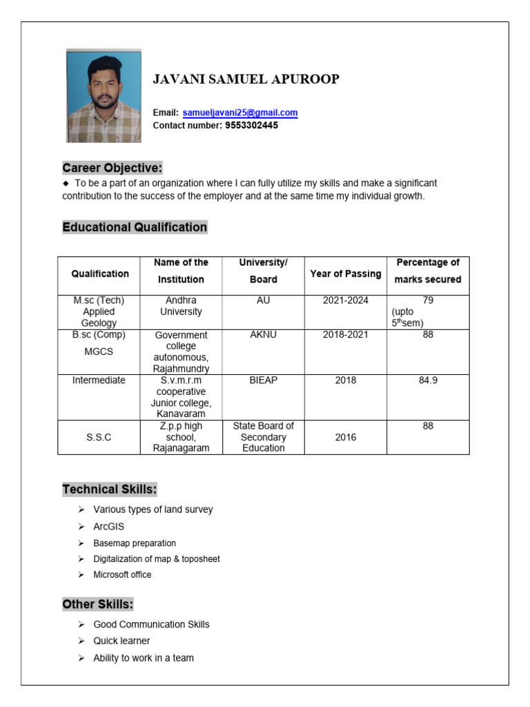 Samuel Resume | PDF