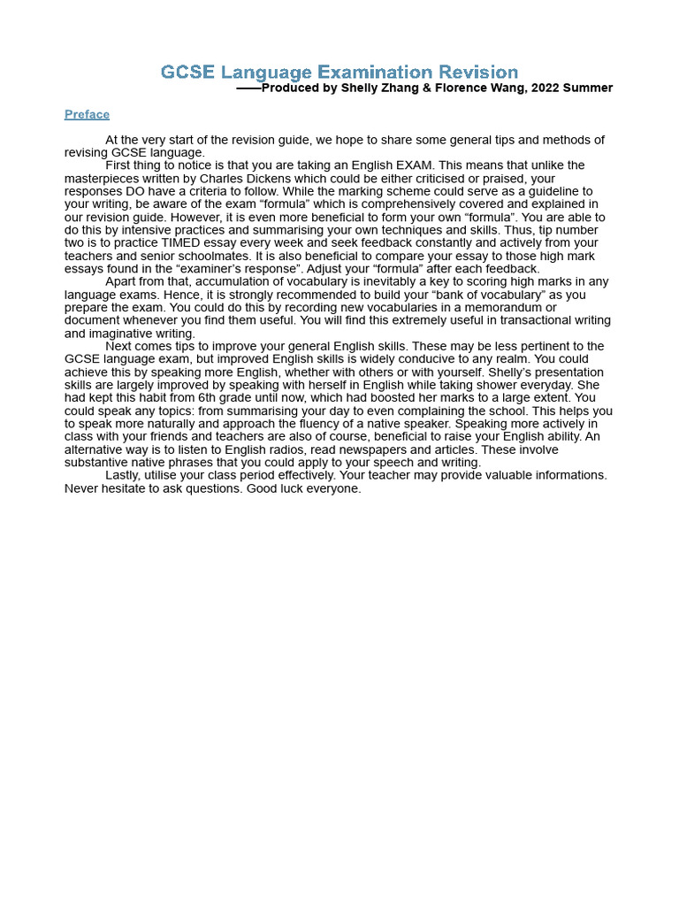 GCSE Revision Guide | PDF