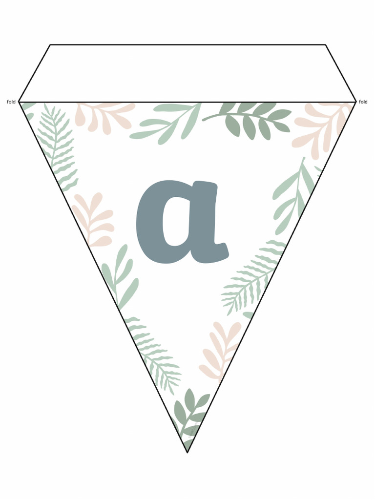 PRINTOUT: Editable-Botanical-Themed-Bunting - Ver - 4 | PDF