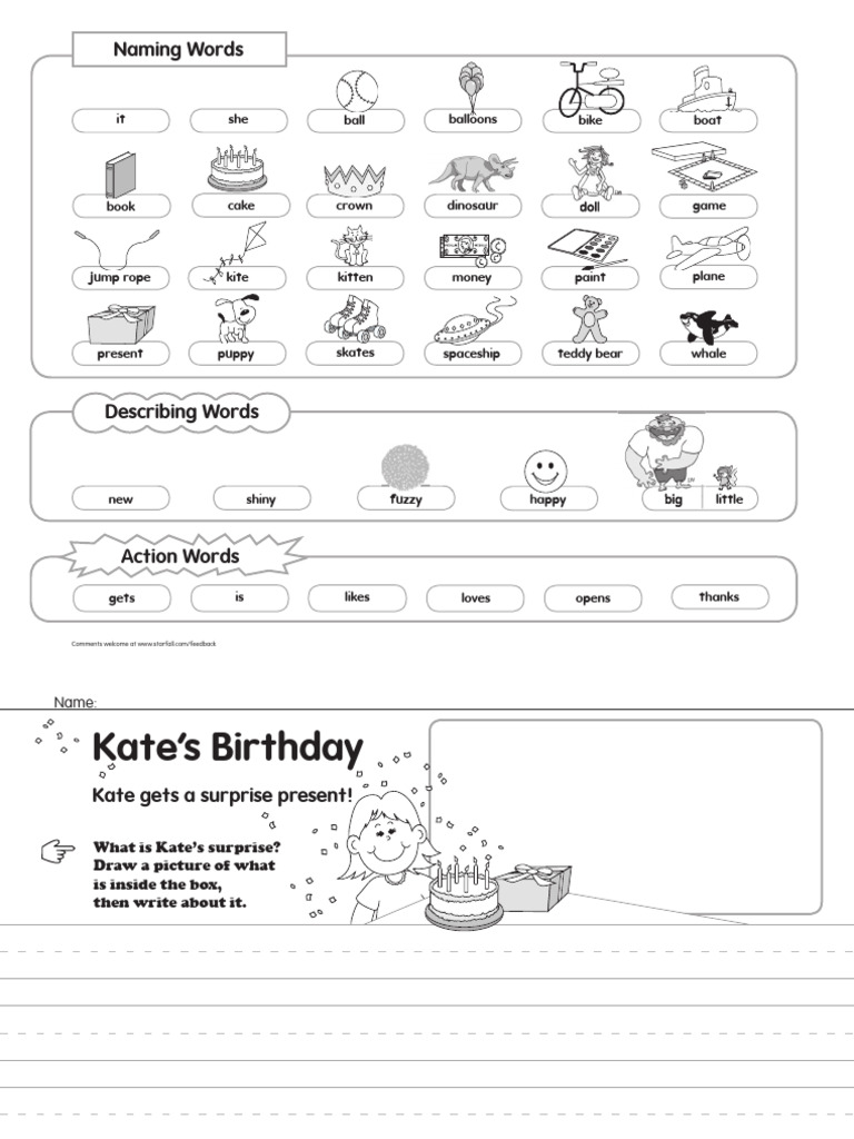 Action Words Naming Words Describing Words | PDF