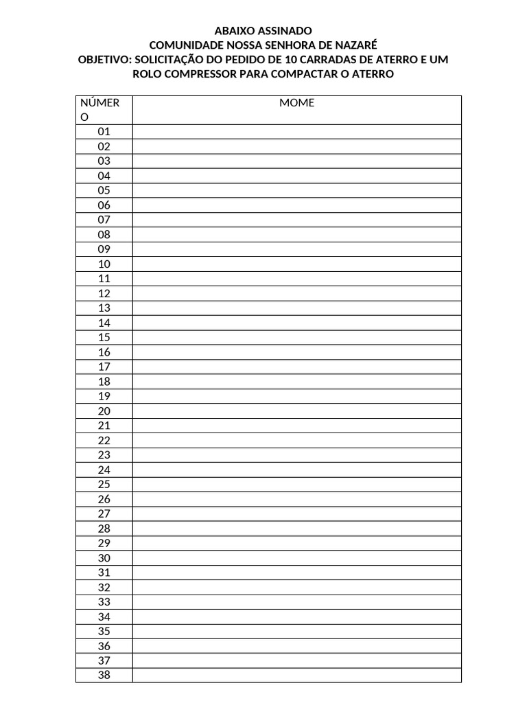 Abaixo Assinado | PDF