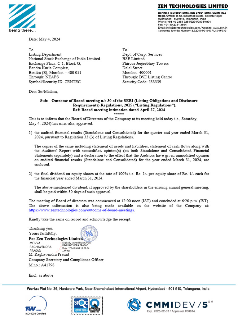 March 2024 - Zentech | PDF