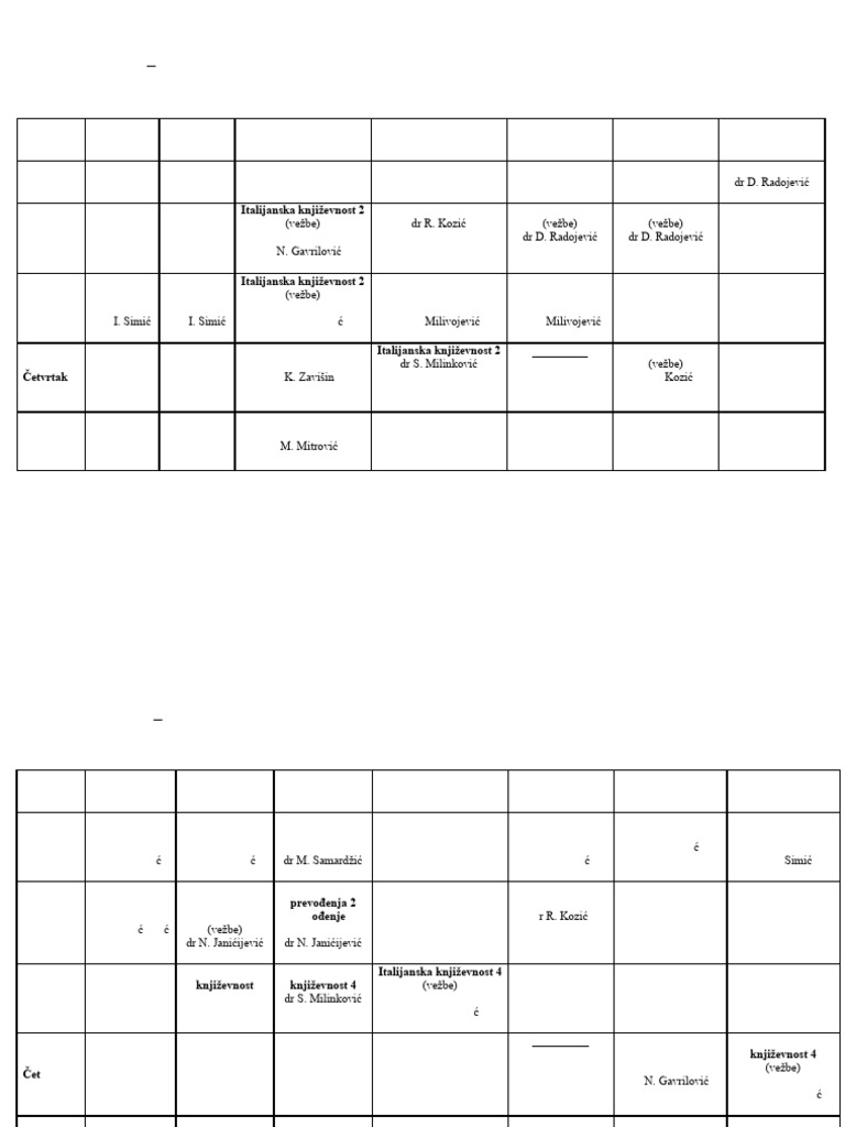 Raspored - 2 - Semestar - 2023-2024 | PDF