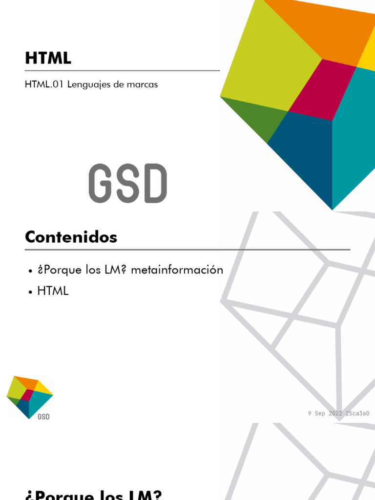 HTML.01 Lenguajes de marcas | PDF