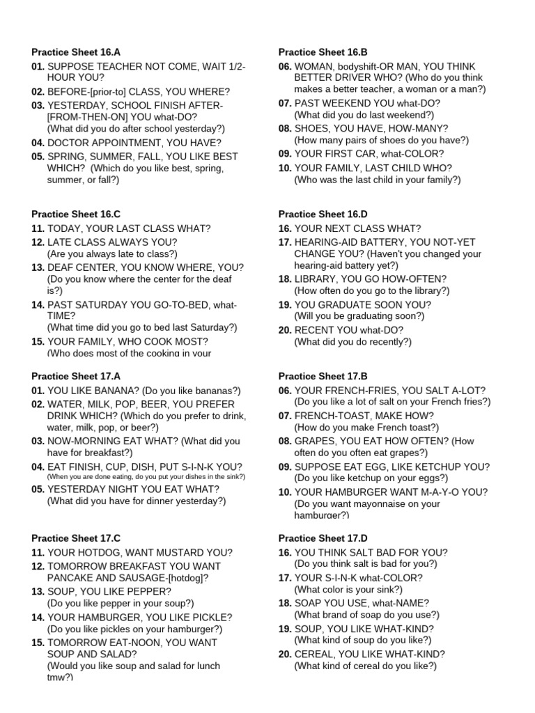 Practice Cards Level 02 | PDF