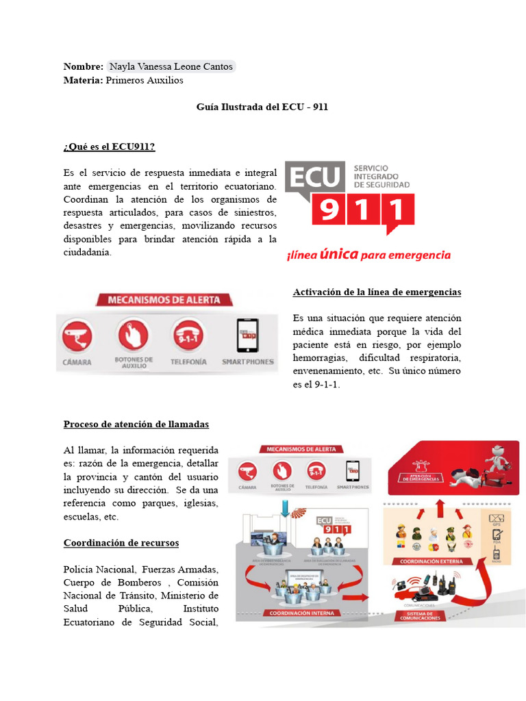 Guía Ilustrada ECU 911 | PDF
