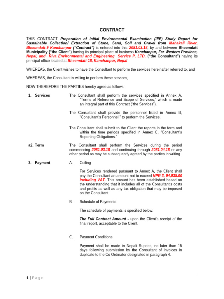 IEE Agreement | PDF
