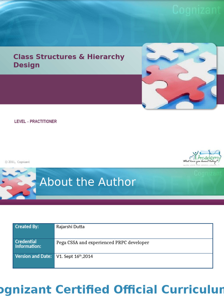 Pega 7-Class Structures and Hierarchy Design - v001 | PDF