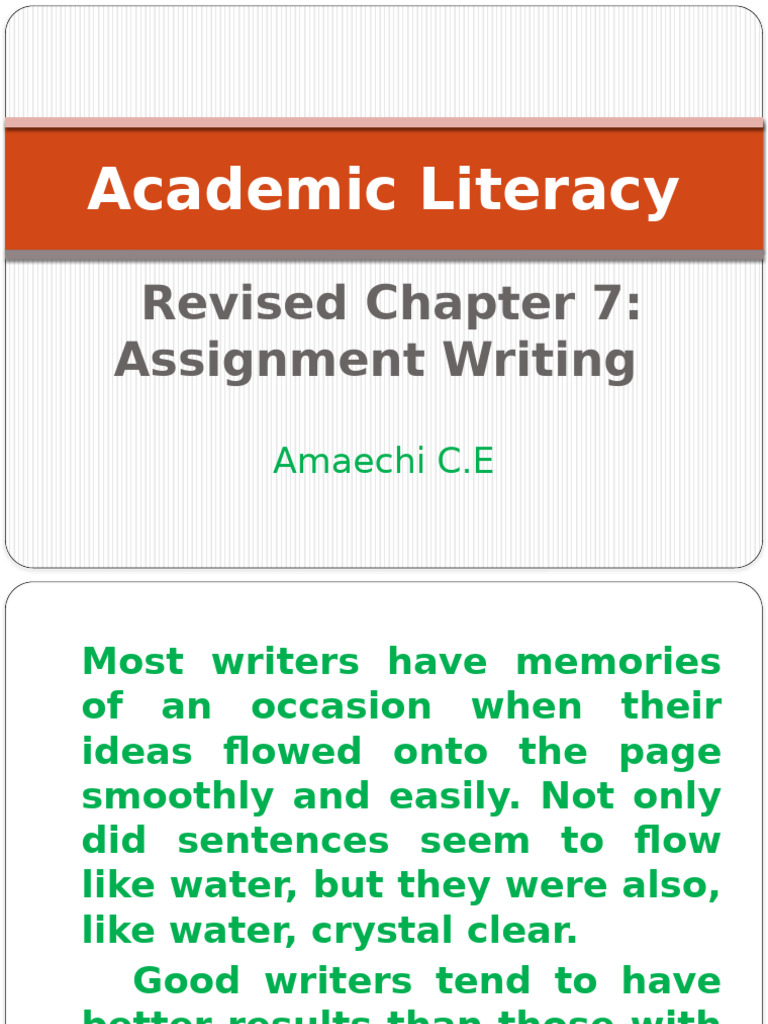 Revised Chapter 7 Assignment Writing | PDF