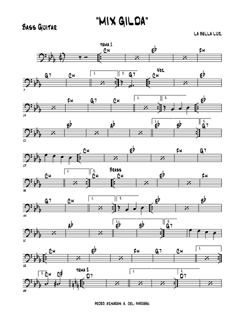 MIX GILDA - BELLA LUZ - Bass | PDF