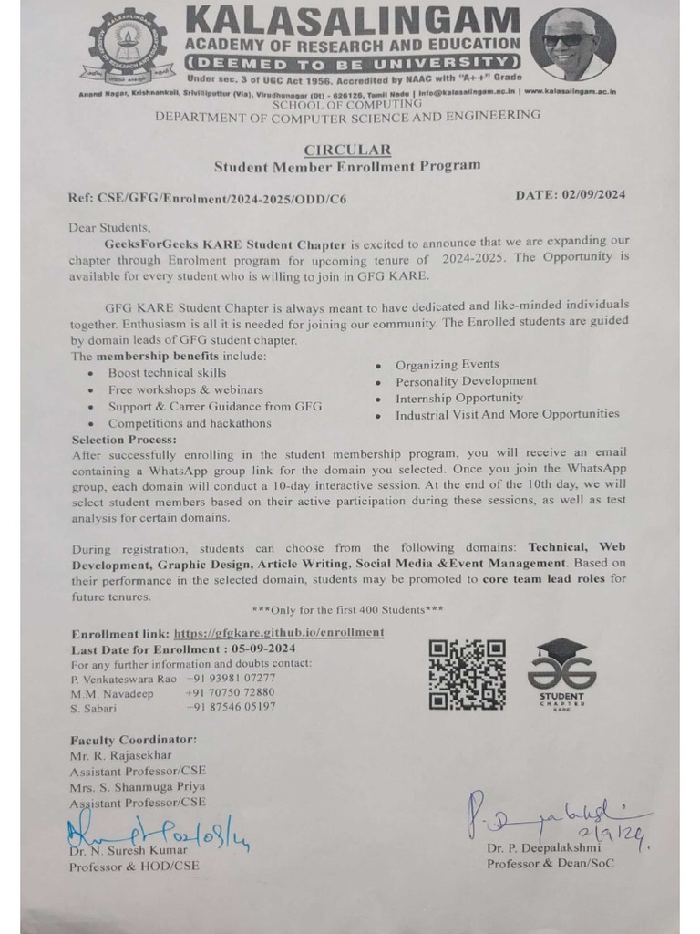 Student Enrolement Progream | PDF