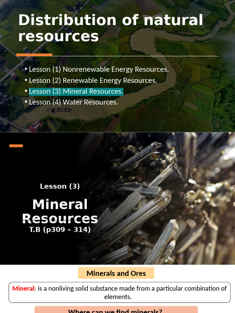 Topic 6 Lesson 3 (Mineral Resources) | PDF