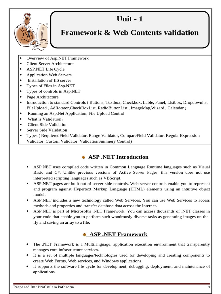 Asp Unit1 Framework | PDF