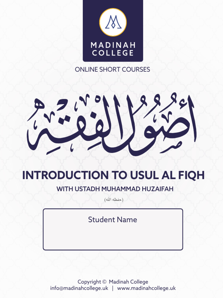 Usul Al Fiqh Handout Pdf