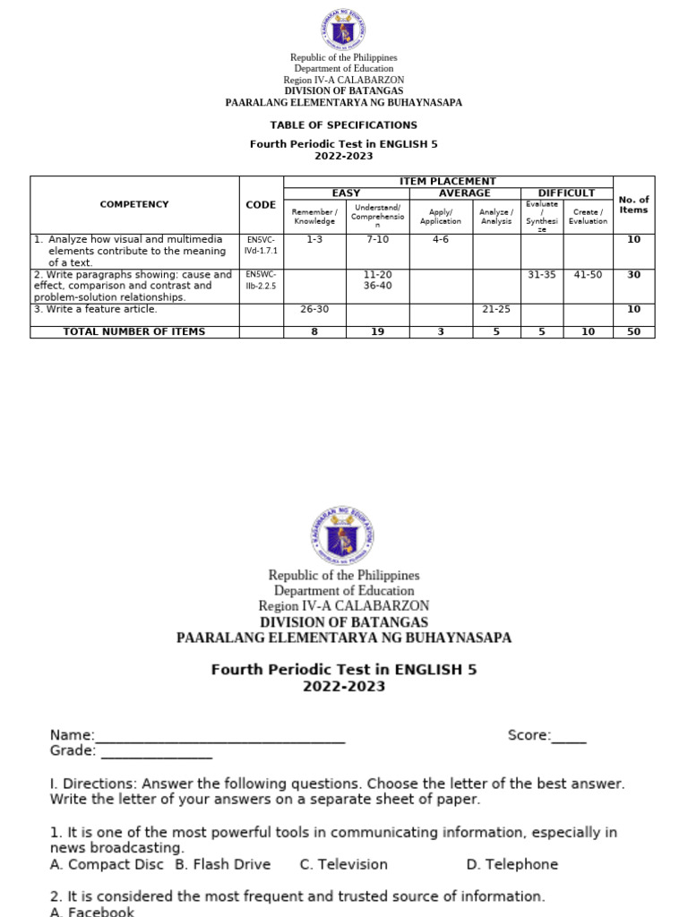 G5_Q4_PT_English | PDF